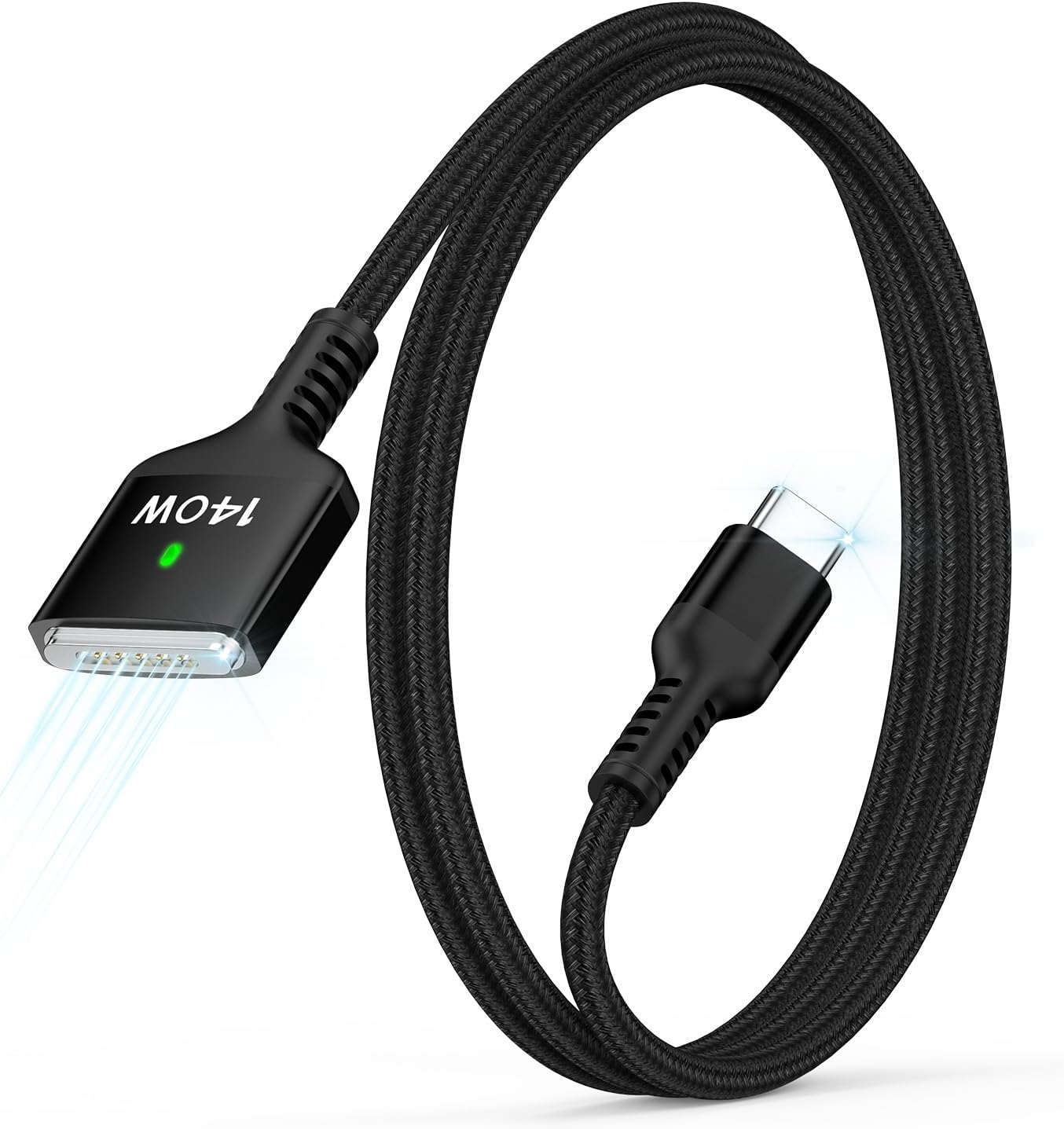 Amazon.co.jp: Haoano 140W Macbook Pro充電ケーブル 0.9M USB-C to Mag-Safe 3 磁気 ...