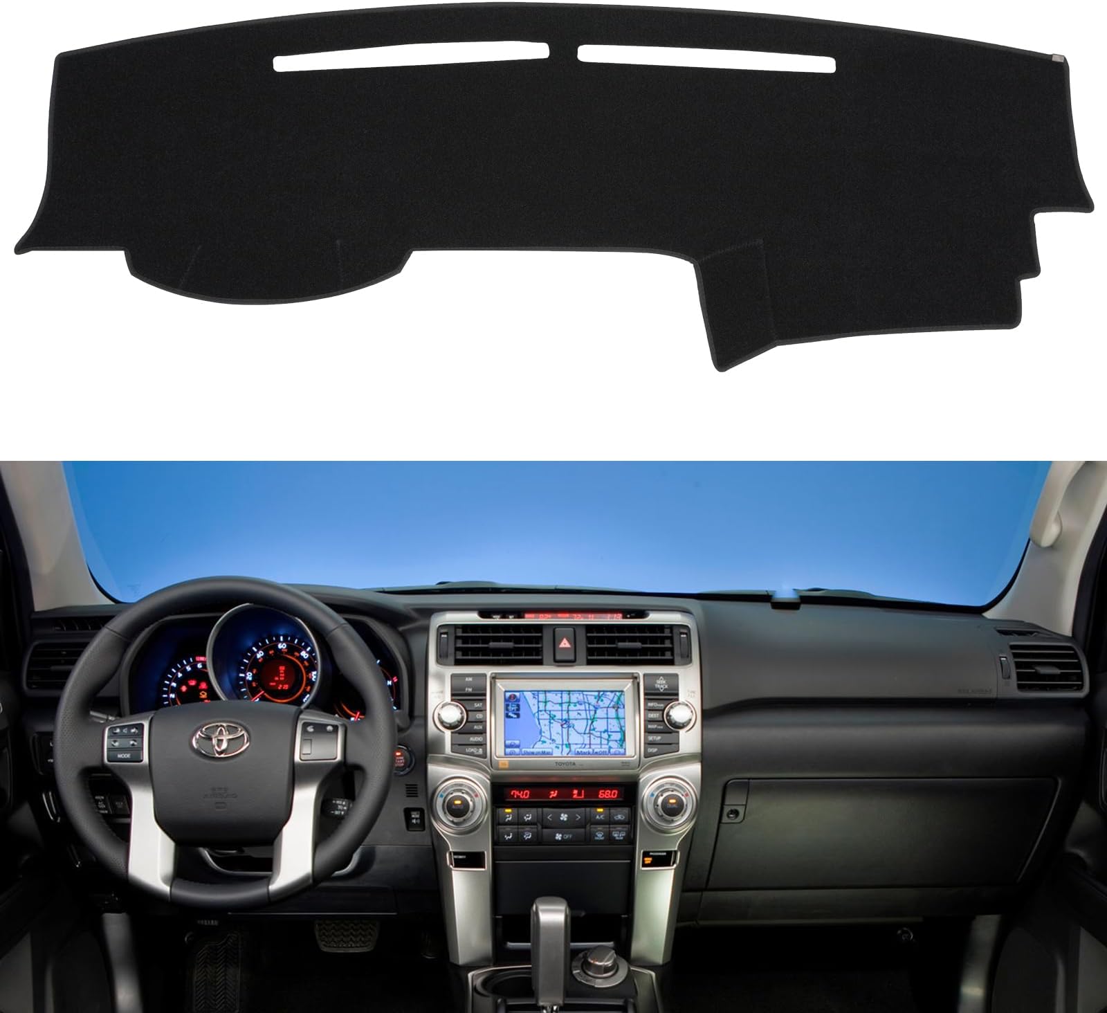 Amazon.com: PGONE Custom Fit Dashboard Black Center Console Cover Dash ...
