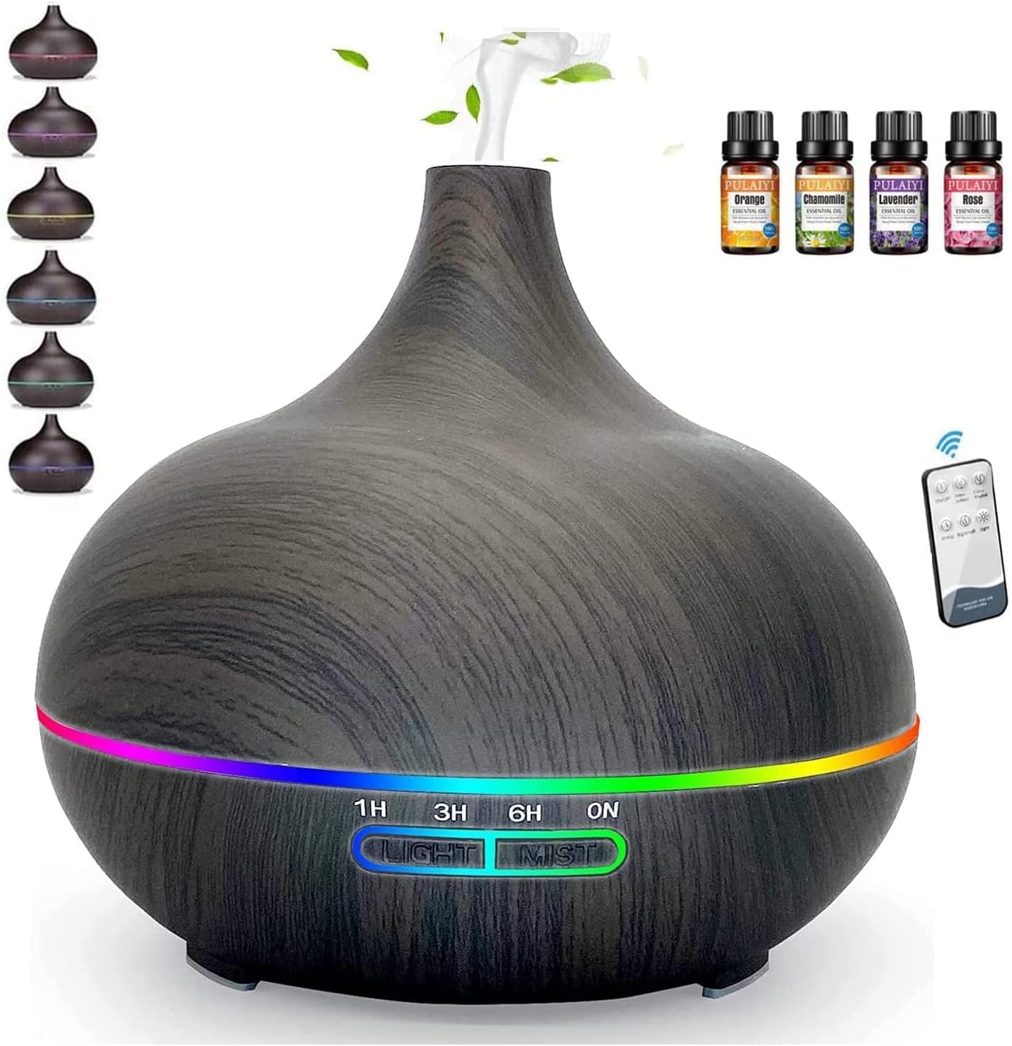 Beauenty Essential Oil Diffuser, 550ml Air Humidifier with 4 Timer，4 ...