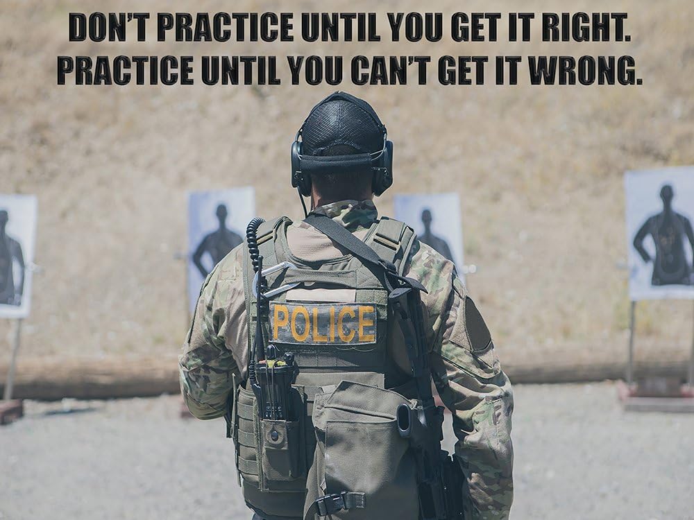 Amazon.com: Police Officer Safety Poster Police Training Motivation ...