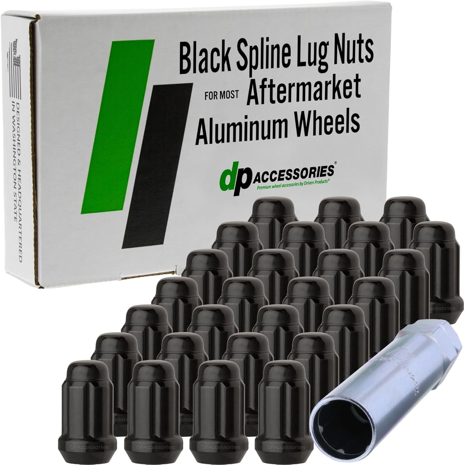 Amazon.com: DPAccessories Black M12x1.50 Lug Nuts for Aftermarket ...