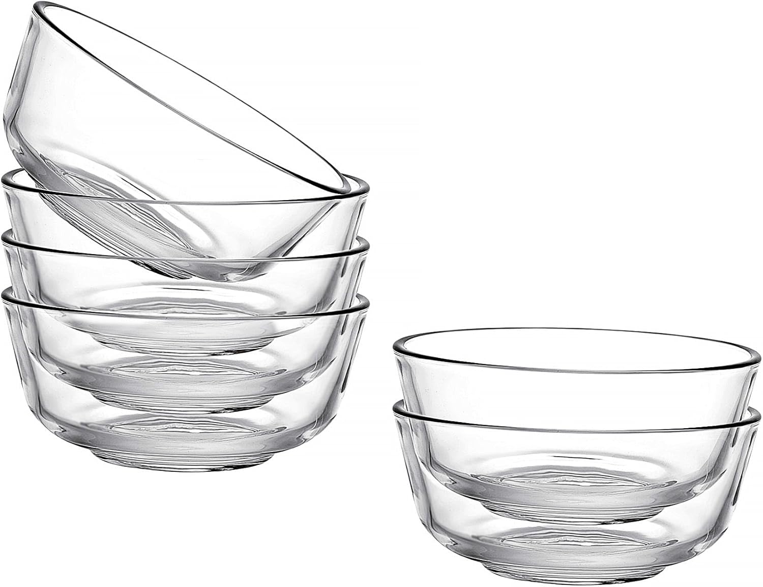 Amazon.com | binsakao Small Glass Bowls, Clear Glass Prep Bowls ...