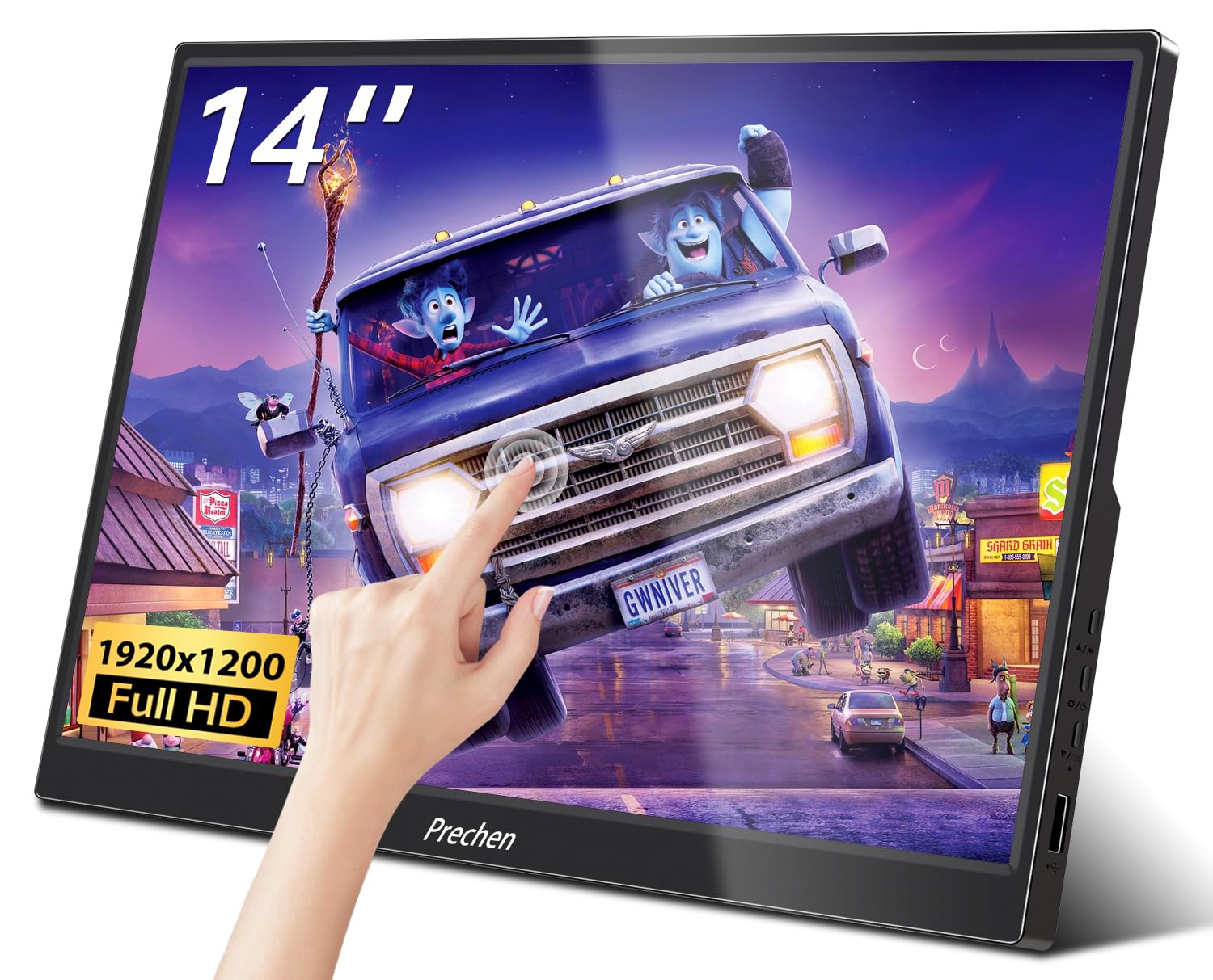 Prechen Touchscreen Portable Monitor 14"，UltraSlim Portable Laptop ...