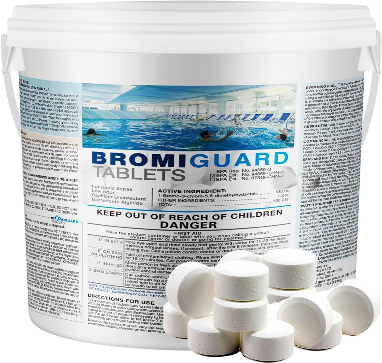 Amazon.com : [5 lbs] Bromine Tablets for Hot Tubs & Spas Brominating ...