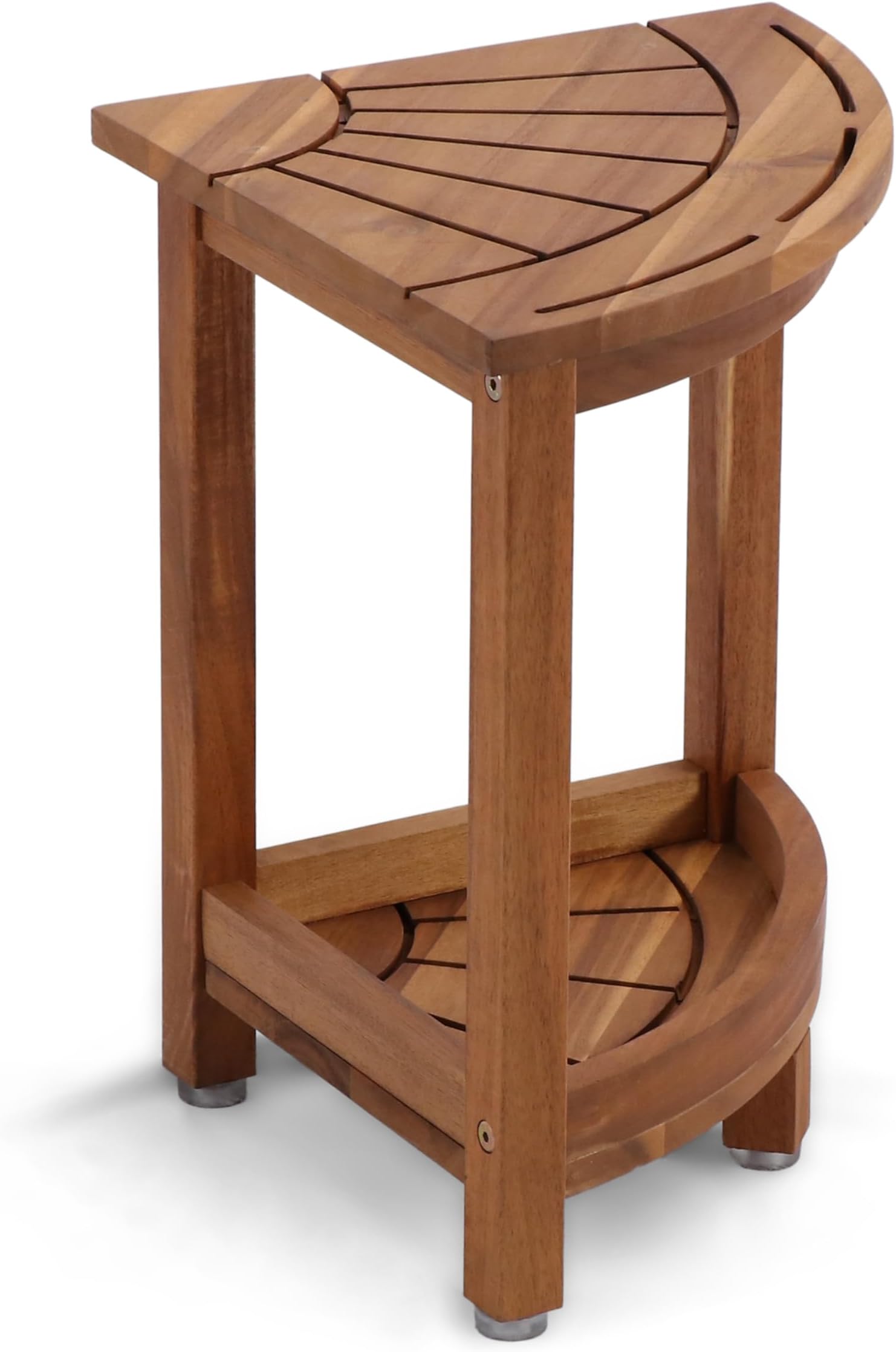 Amazon.com: Bamboo Corner Shower Stool for Inside Shower Shaving Legs ...