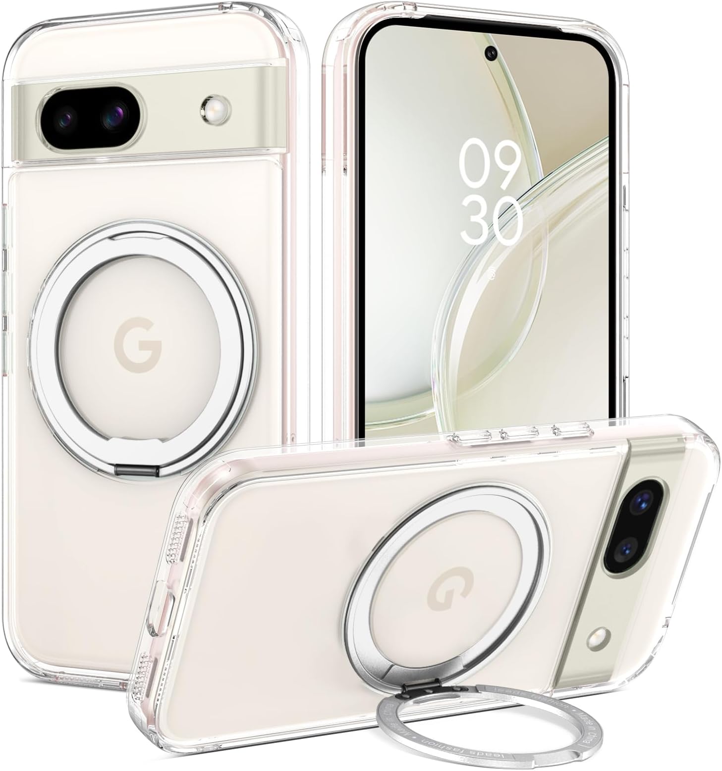 Amazon.co.jp: Google Pixel 8a ケース MagSafe対応 【360°回転スタンド】横縦両立・角度自由調整 マグネット搭載 TPU+PC 落下防止 耐衝撃 米軍 ...