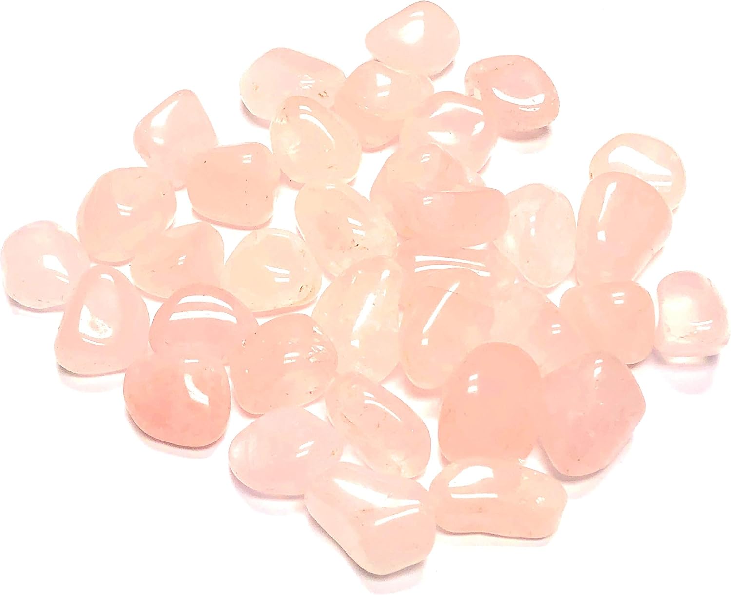 Amazon.com: Zentron Crystal Collection Tumbled Rose Quartz Stones Lot ...