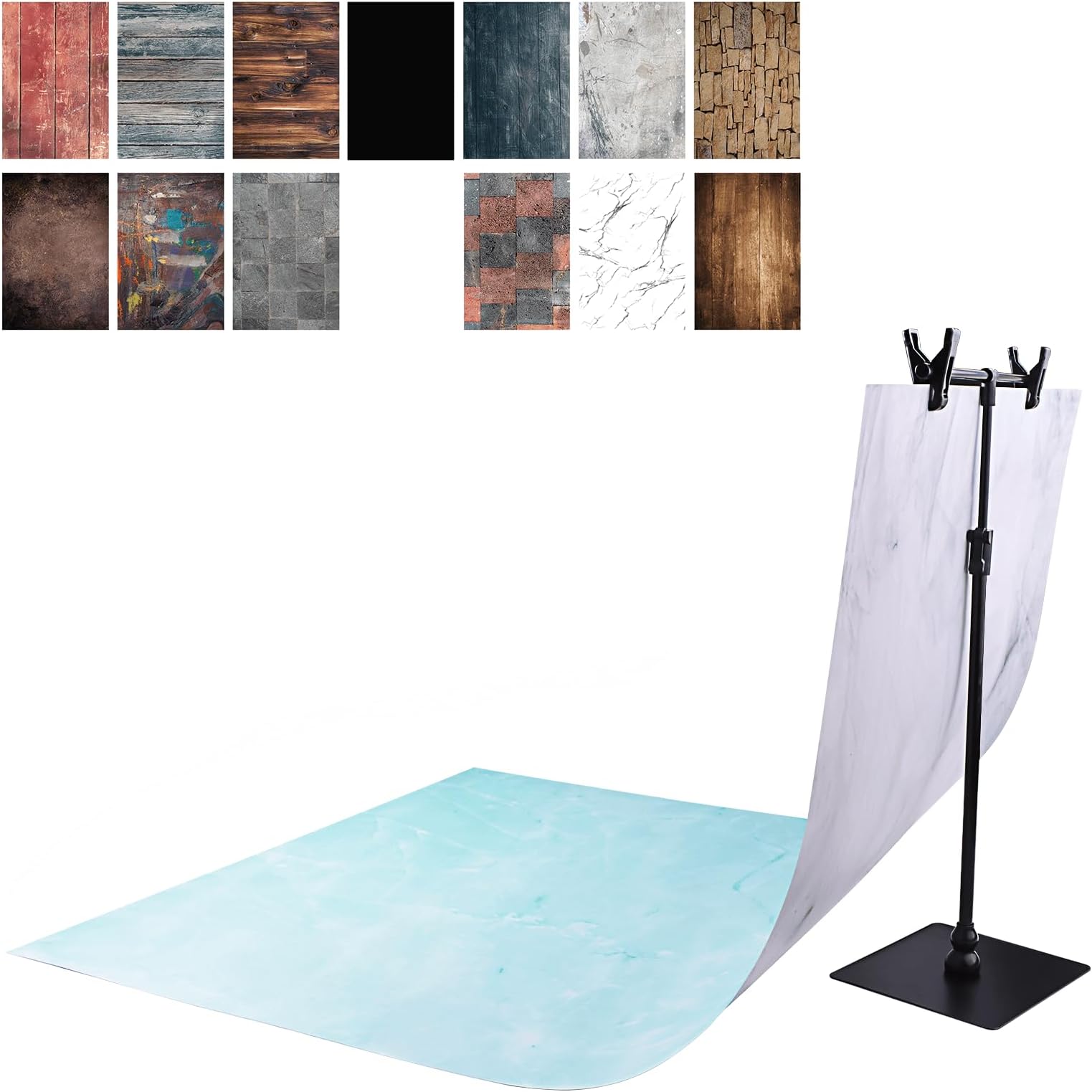 Amazon.com : Flotone Vinyl Graduated Background 43" X 67" Black to ...