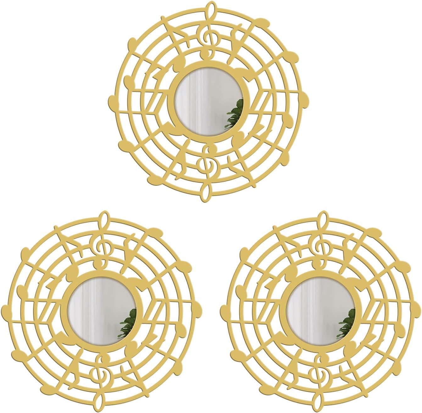 Amazon.com: VividLadybug Wall-Mounted Mirror Hanging Wall Art Round ...