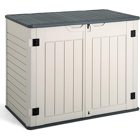 Amazon.com : Outdoor Garbage Bin Storage Shed Galvanized Steel Outdoor ...