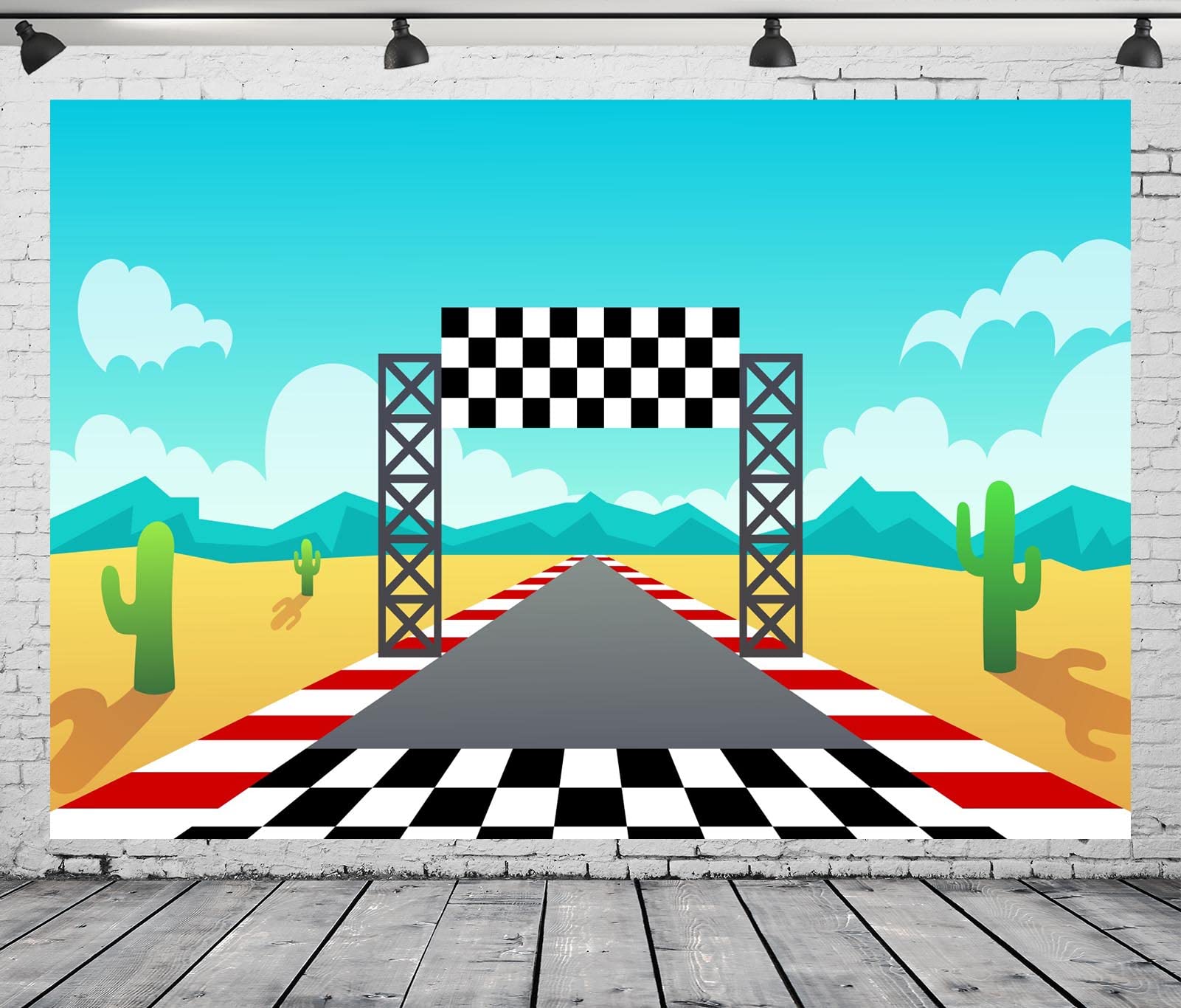 Race Car Track Cartoon