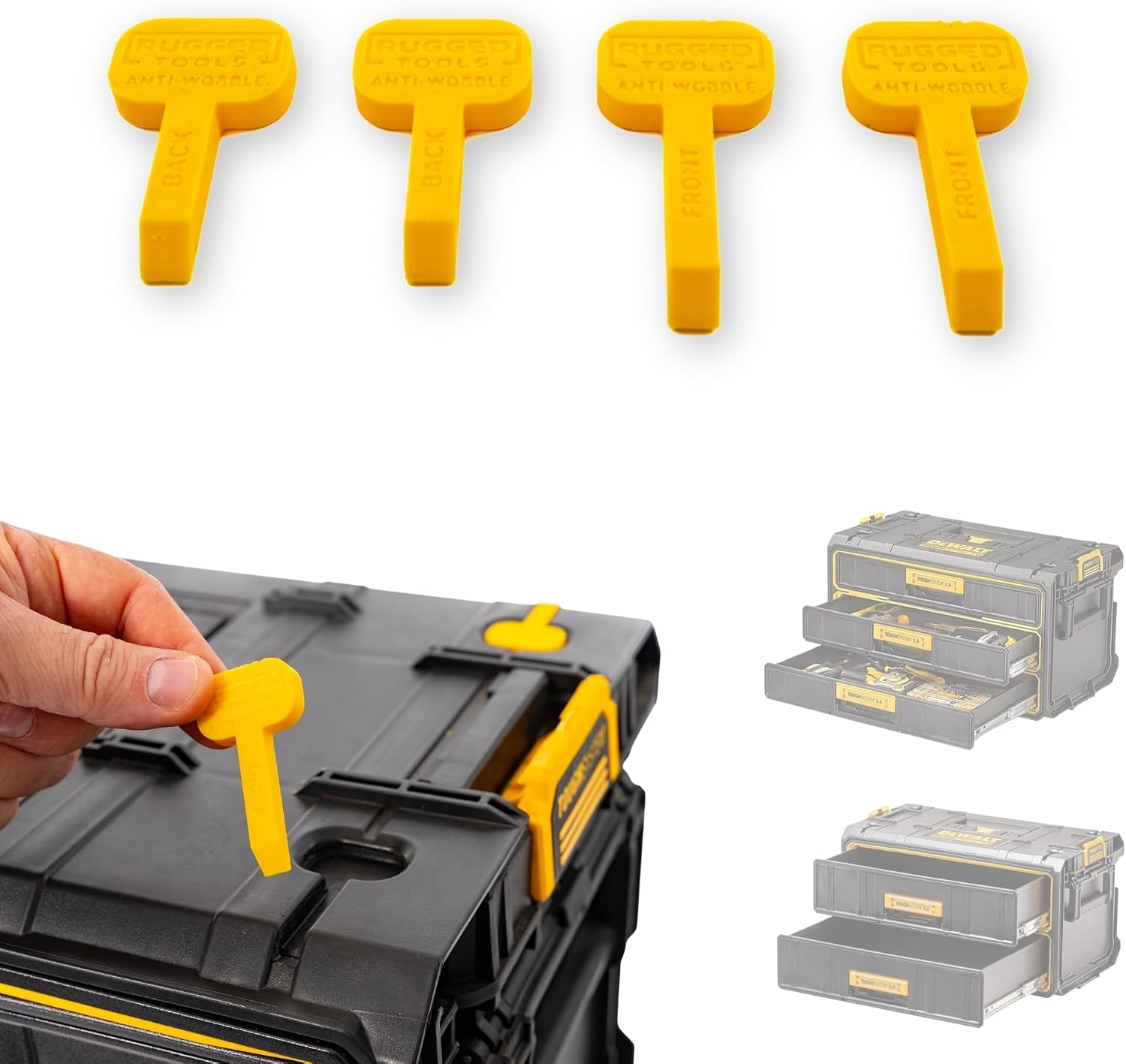 Rugged Tools Anti-Wobble Stabilising Push-in Inserts compatible with ...