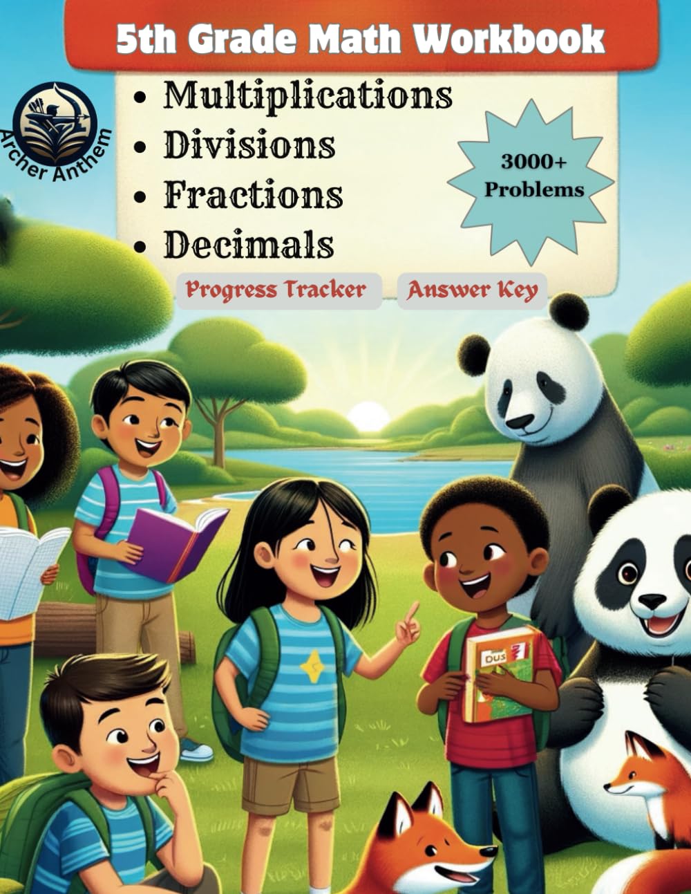 5th Grade Math Workbook - Multiplications, Divisions, Fractions, and ...