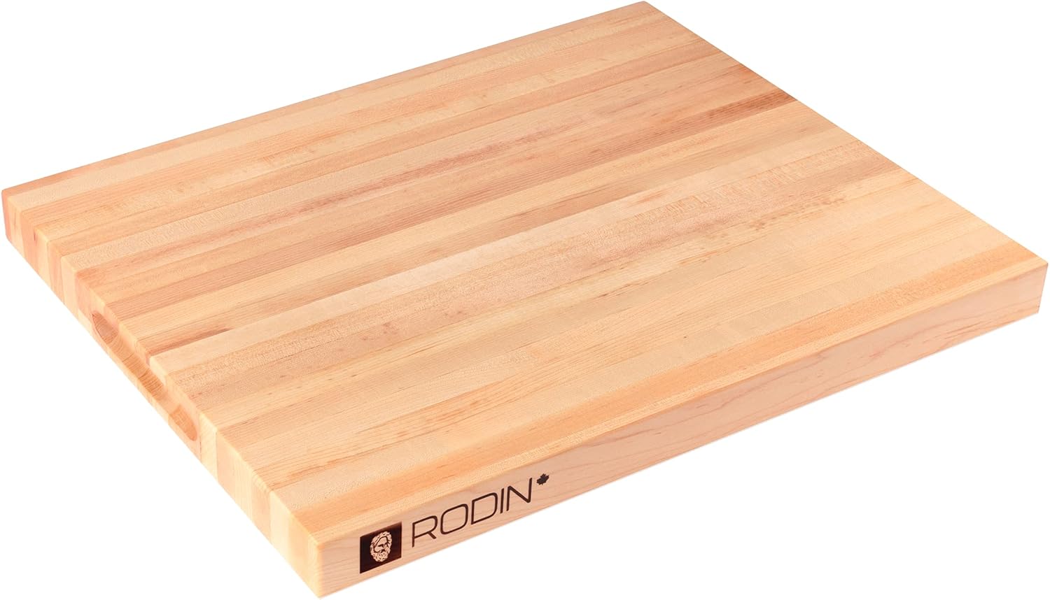 MAISON RODIN Butcher Block Maple Edge-Grain Wood 20"x16"x1.5", Made in ...