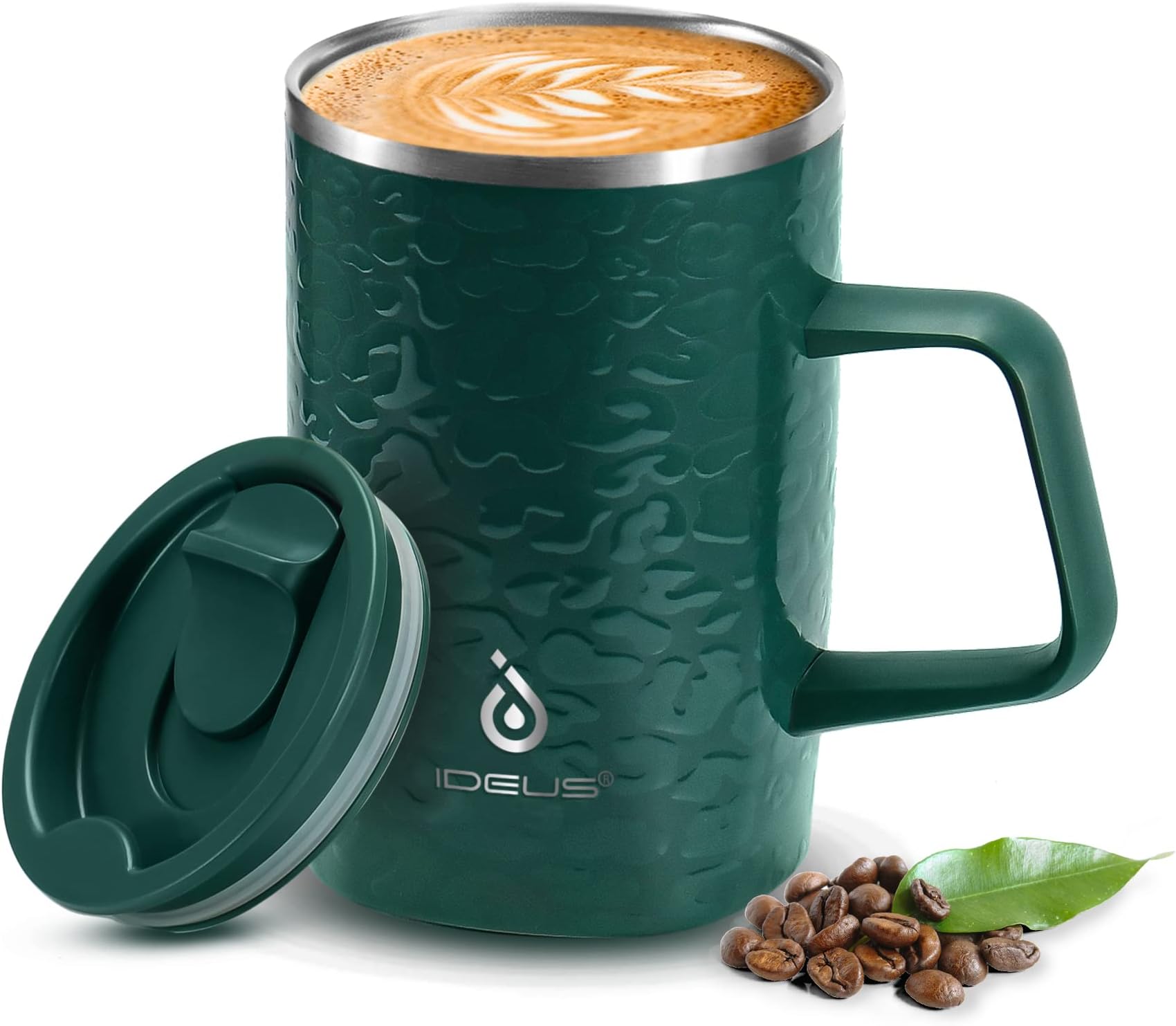 Amazon.com: Ideus Vacuum Insulated Coffee Mug, 16oz Reusable Stainless ...
