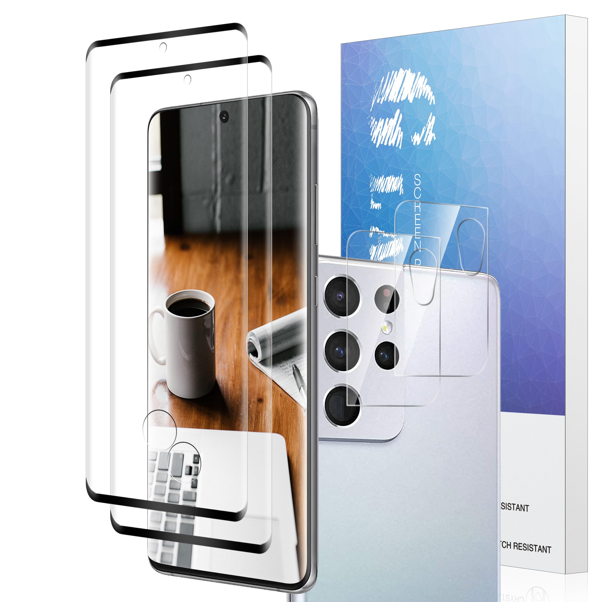 Rhidon Screen Protector for Samsung Galaxy S21 Ultra [Curve Full ...