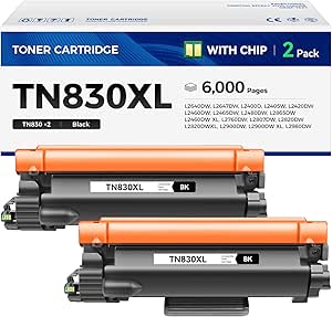 Amazon.com: TN830XL Toner Cartridge High Yield Black 2-Pack Replacement for Brother TN830XL ...