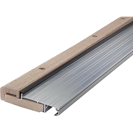 72" Long X 5 3/4" Wide Adjustable Height Oak and Aluminum SILL 6 FT AW ...