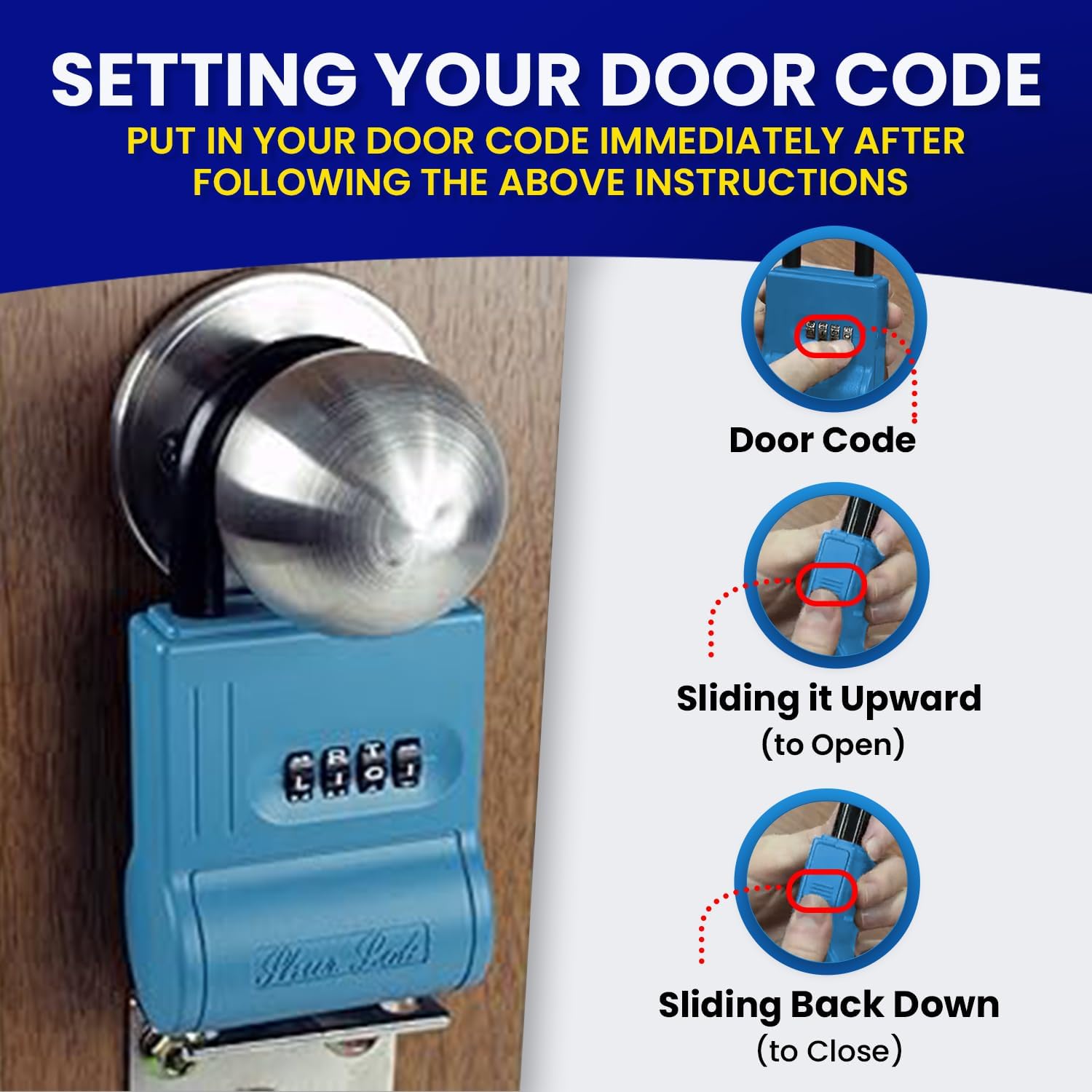 ShurLok SL-100W candado a combinación de cuatro dígitos azul, SL-100W ...