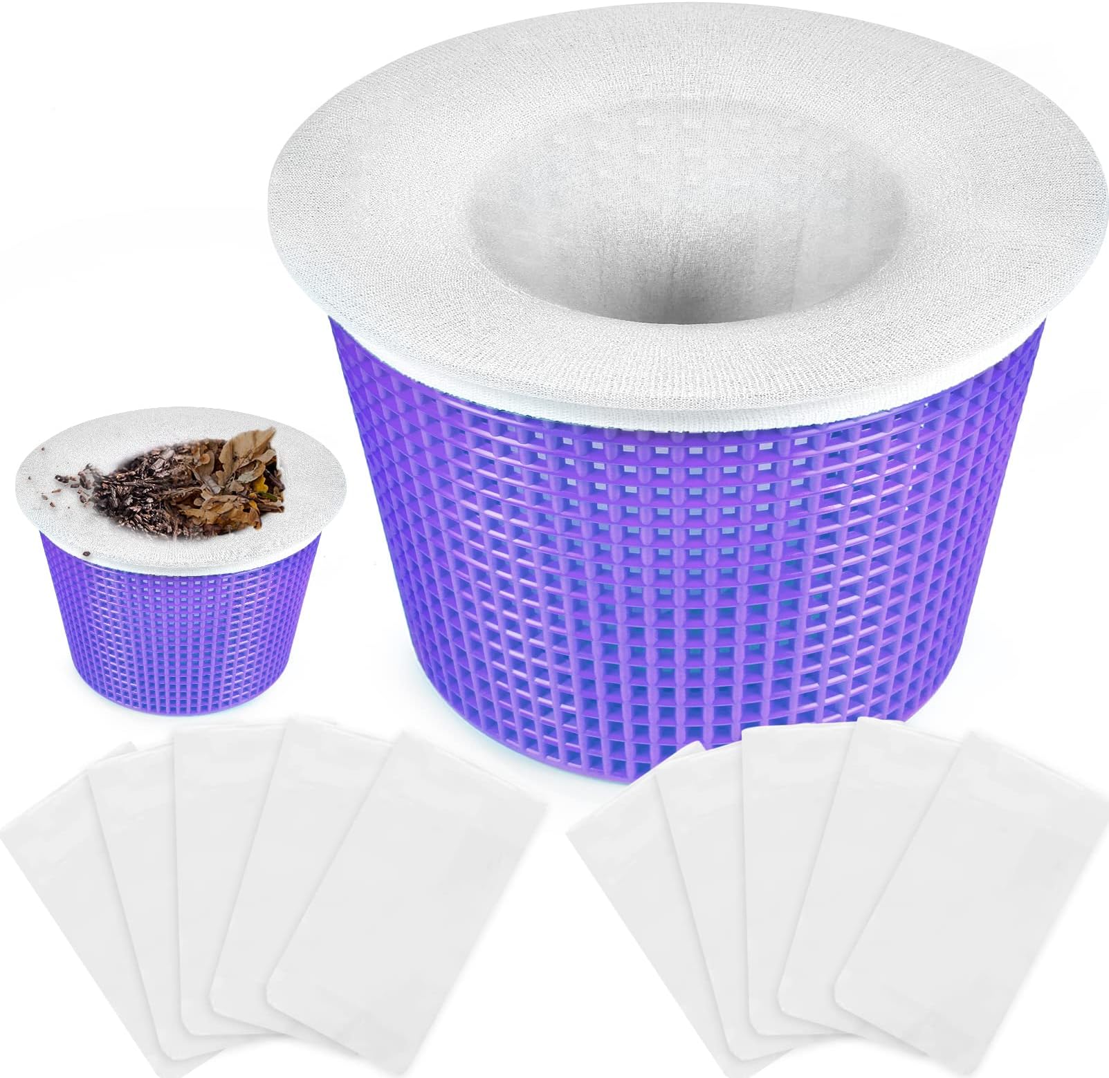 Amazon.com : 30-Pack of Pool Skimmer Socks, Ultra Fine Mesh Filter Sock ...