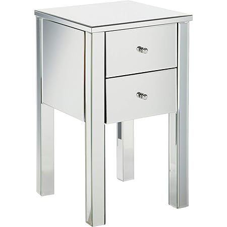 Amazon.com: Christopher Knight Home Daphney Glass 2-Drawer Bedside ...