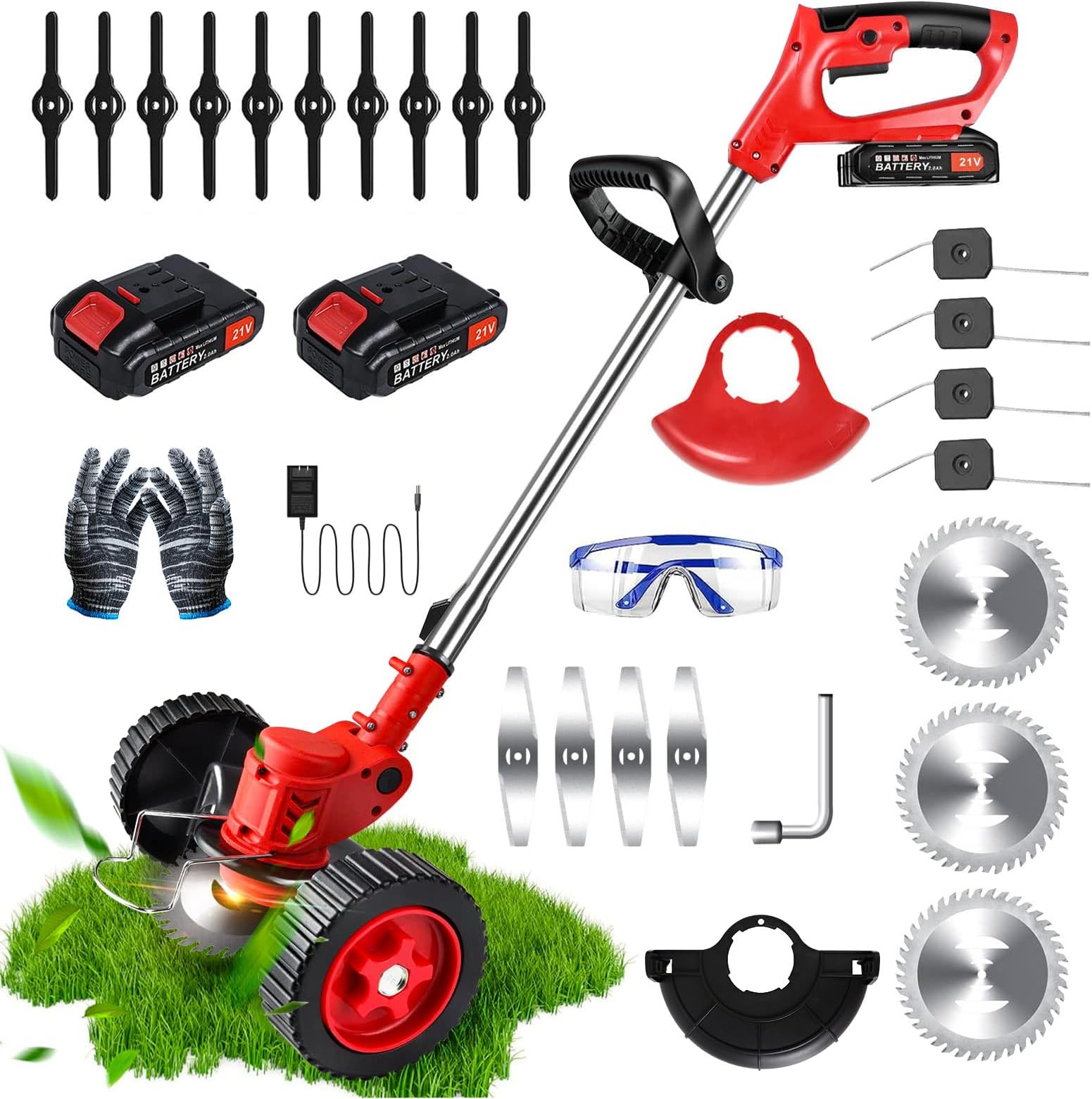 Amazon.com : Weed Wacker Cordless Brush Cutter - Battery Operated Weed ...