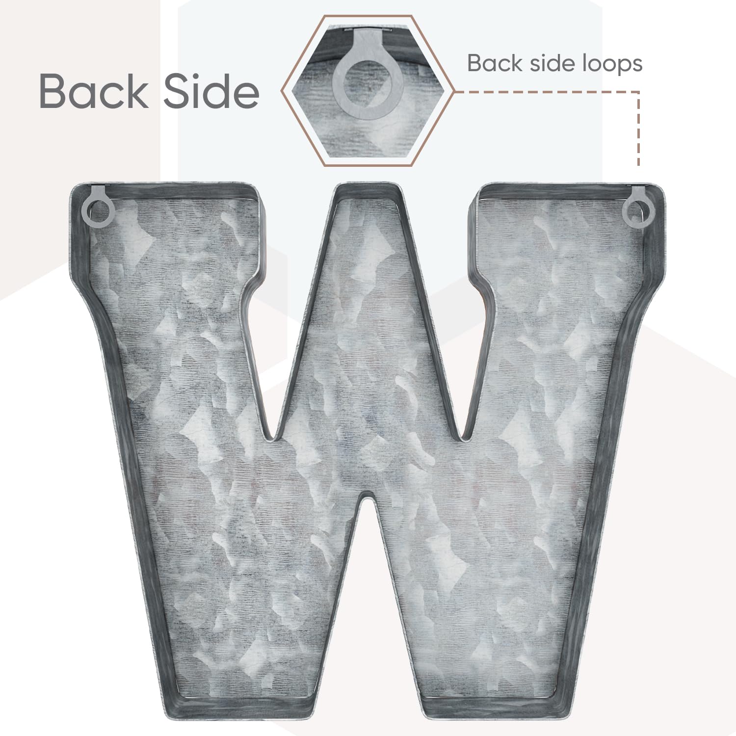 Galvanized Metal Wall Letters Metal Letters | Hurstbourne Forge