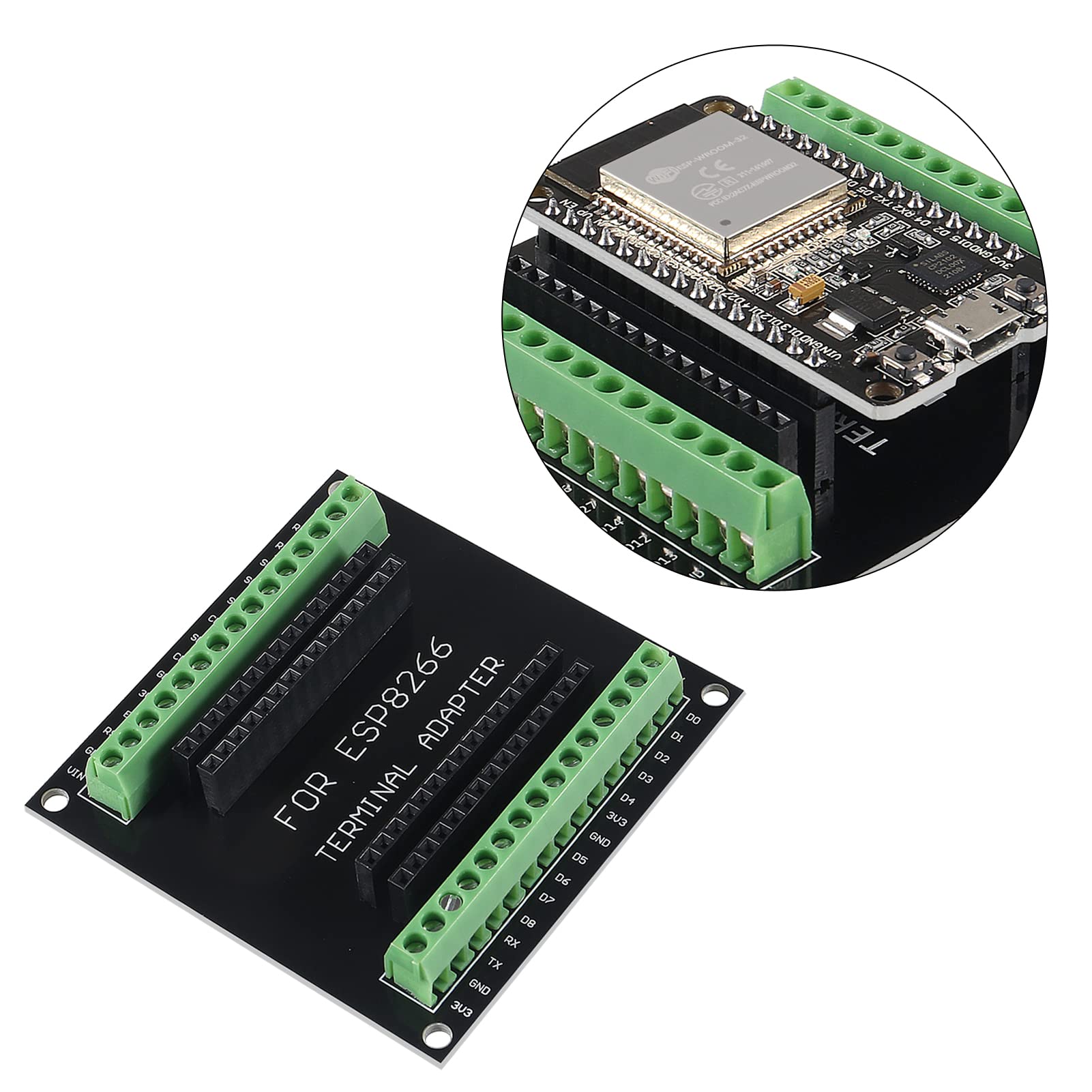 Snapklik.com : 4Pcs ESP8266 Development Board ESP8266 Breakout Board GPIO 1 Into 2 Double-Layer ...