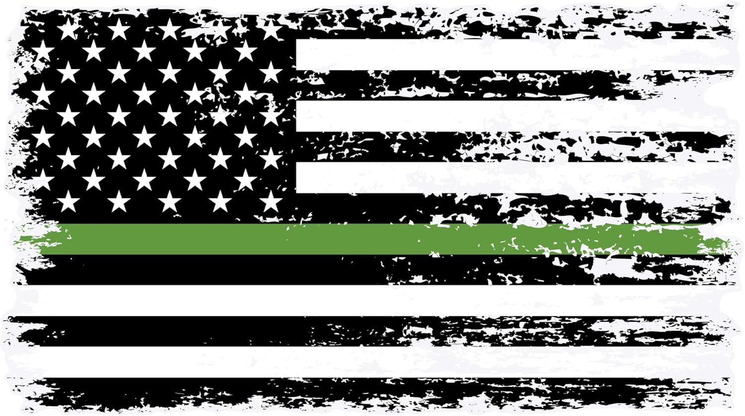 Amazon.com - Stickios Military Sticker - Tattered American Flag Thin ...