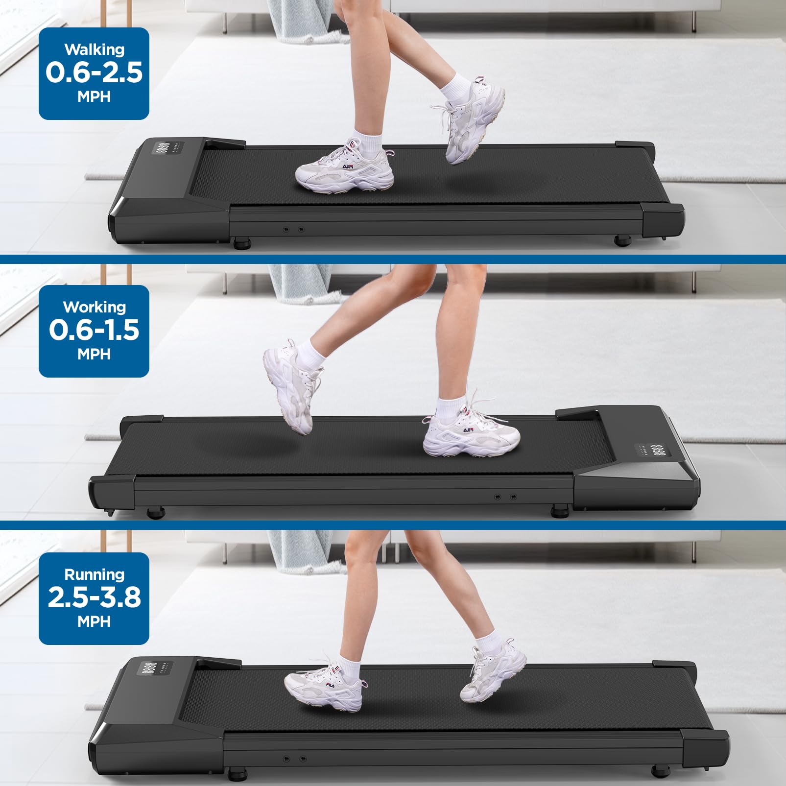 Snapklik.com : MJWW Walking Pad, 2-in-1 Home/Office Walking Treadmill ...