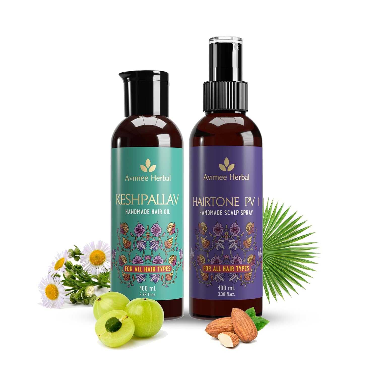 Buy Avimee Herbal Keshpallav Hair Oil (100 ml) & Hairtone PV 1 Scalp ...