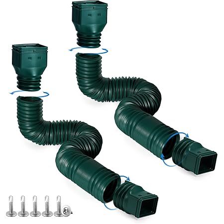 Amazon.com : Raindrain 46-Inch Automatic Recoiling Downspout - Green ...