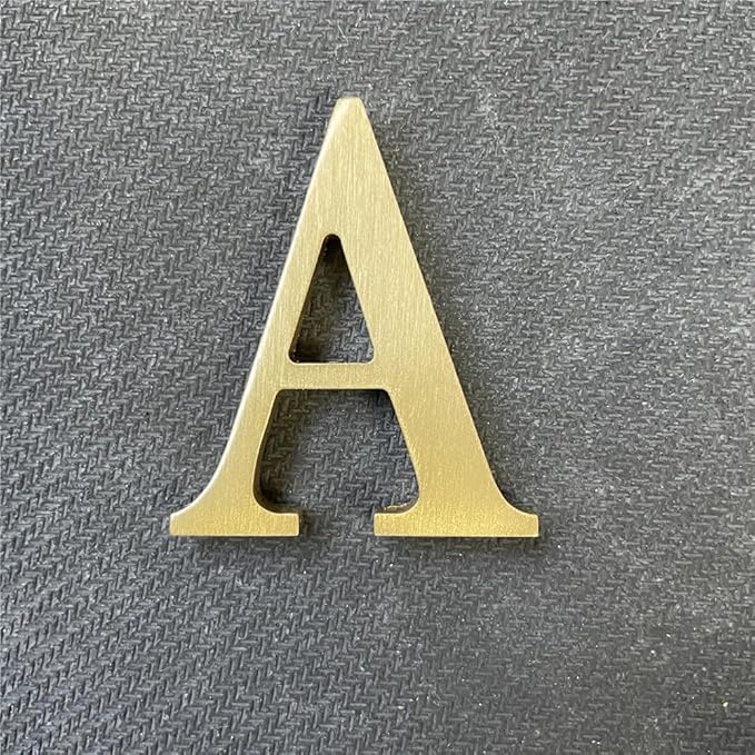 Amazon.com: 2.6Inch Soild Brass Sticker English Letters, Metal Alphabet ...