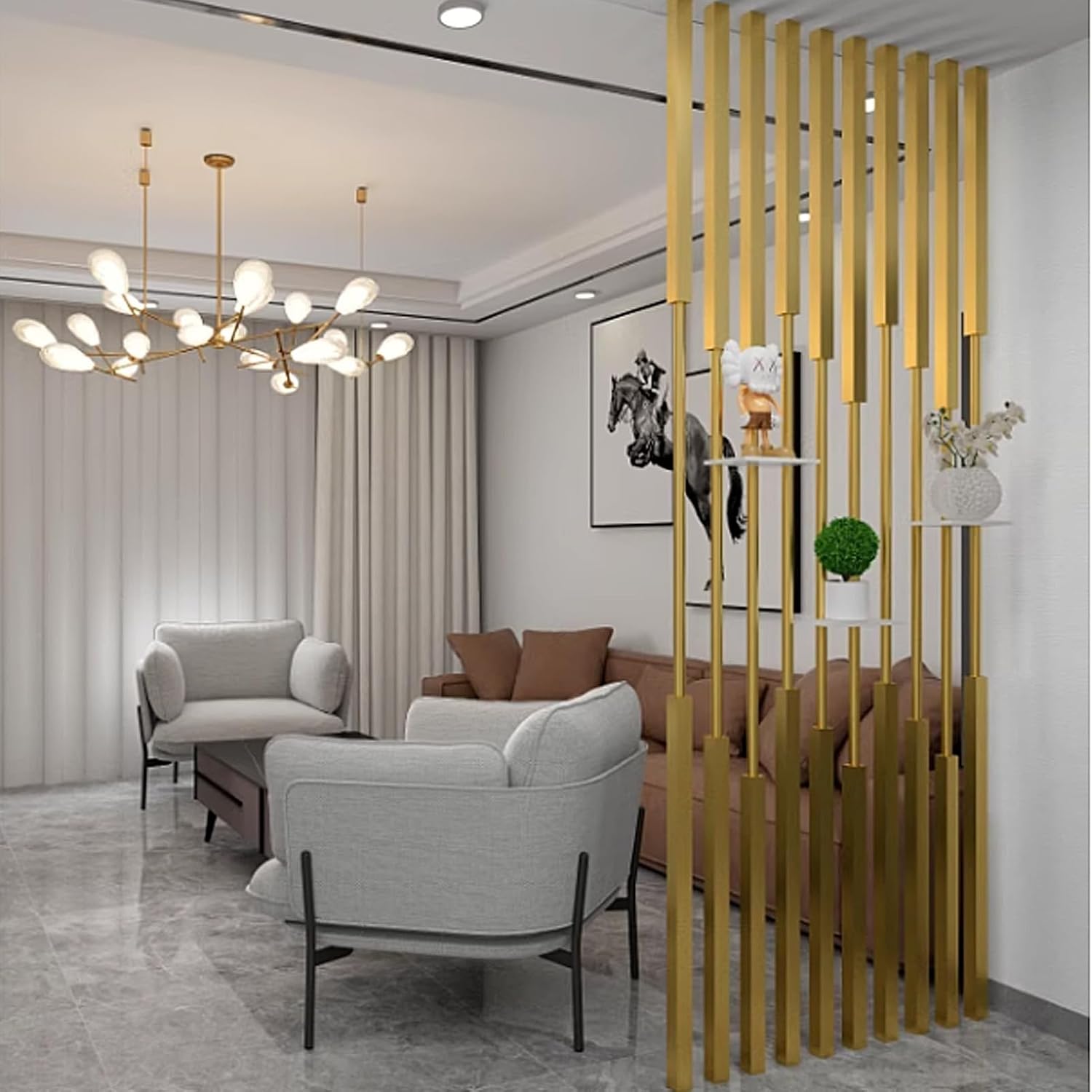 Room Divider Wall Partition Column | 7pcs Room Divider | 65-300cm Tall ...