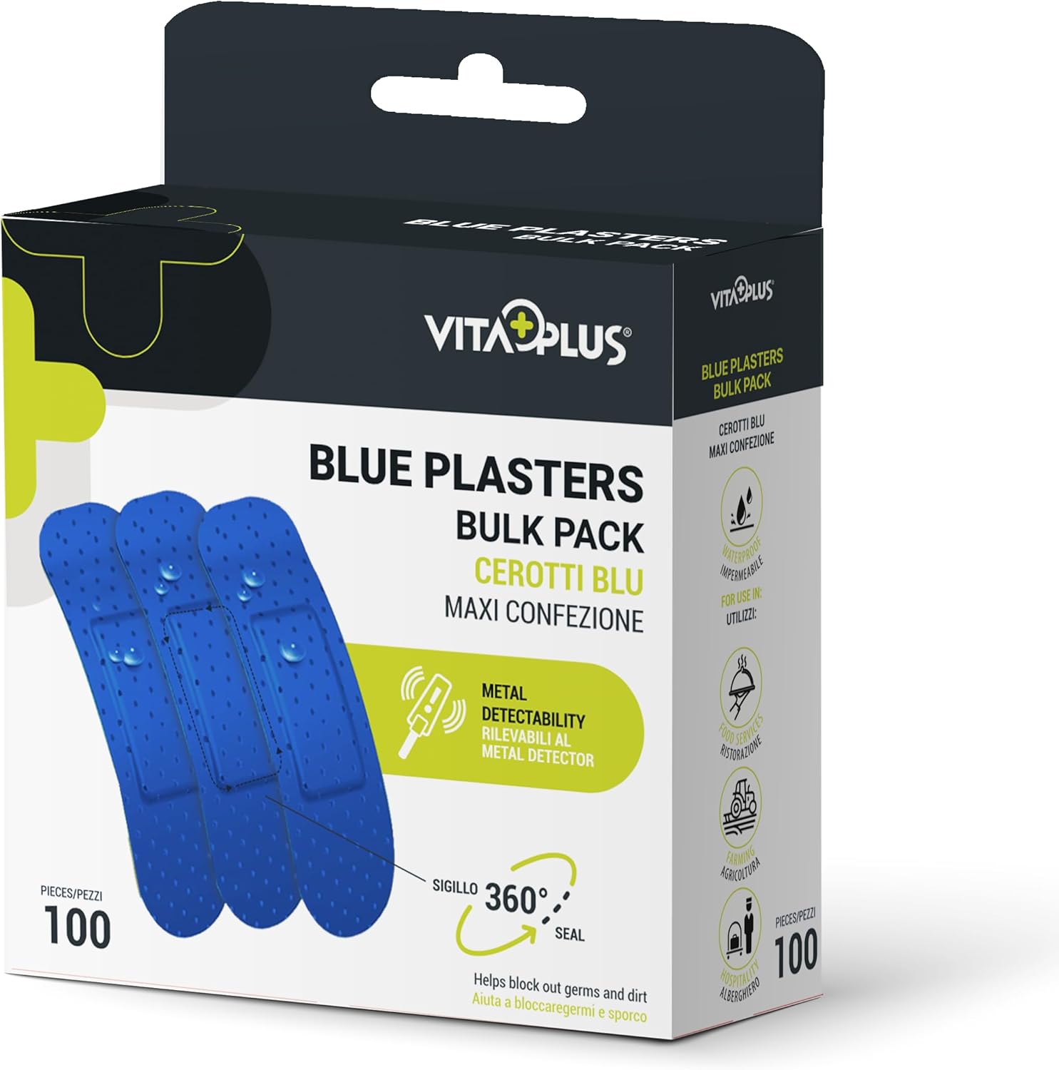 VITAPLUS Blue Plasters Bulk 100's (19x72mm) - Hospitality, Food Service ...
