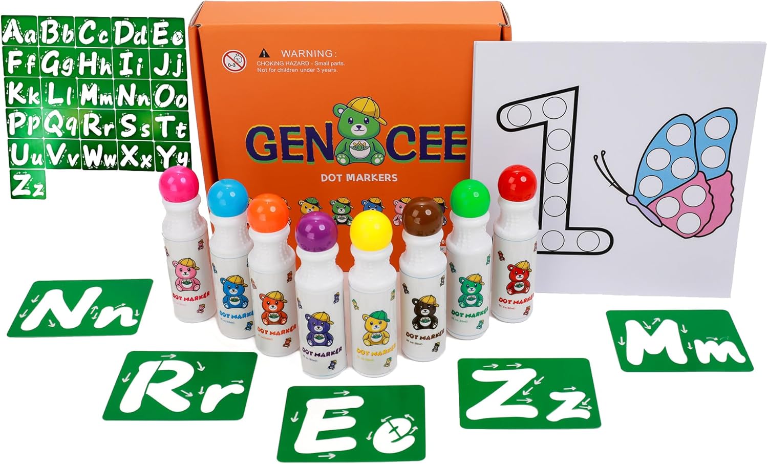 Amazon.com: Gen Cee 8 Washable Non-Toxic Dot Art Marker for Children ...