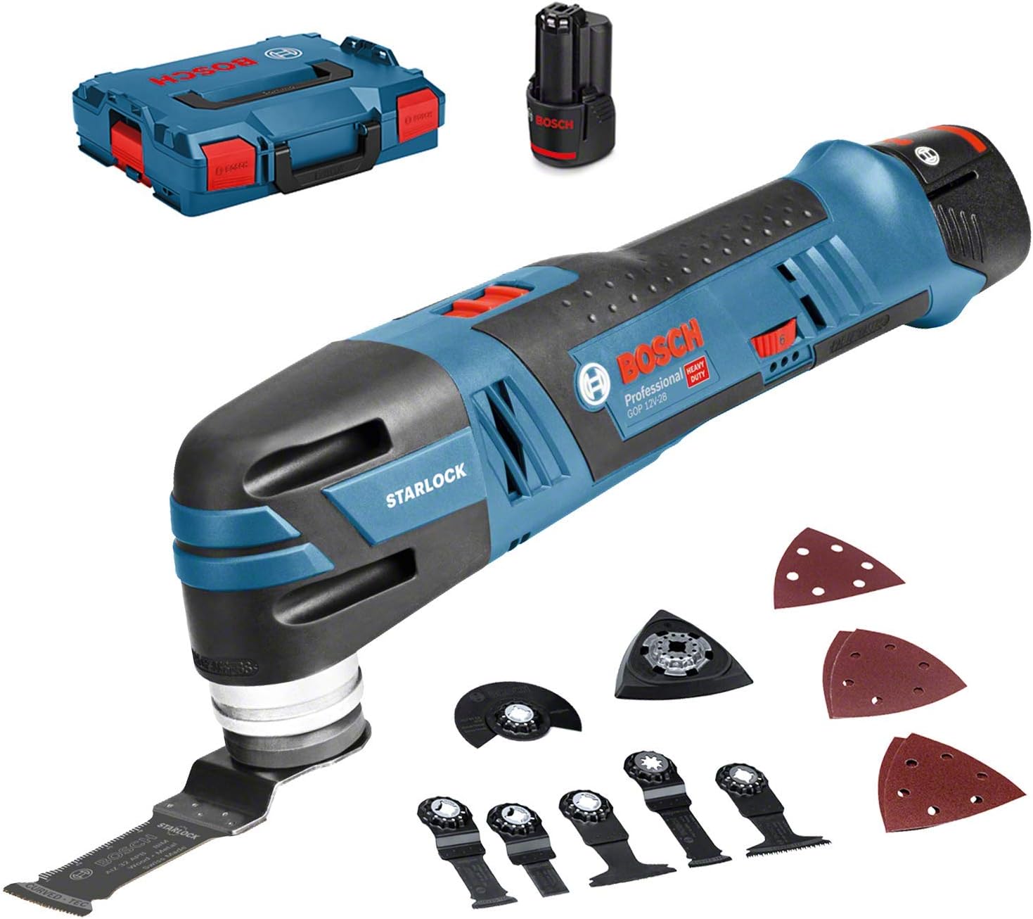 Bosch Professional 0601237001 Akku Multi-Cutter, Schwarz, Blau, Karton ...