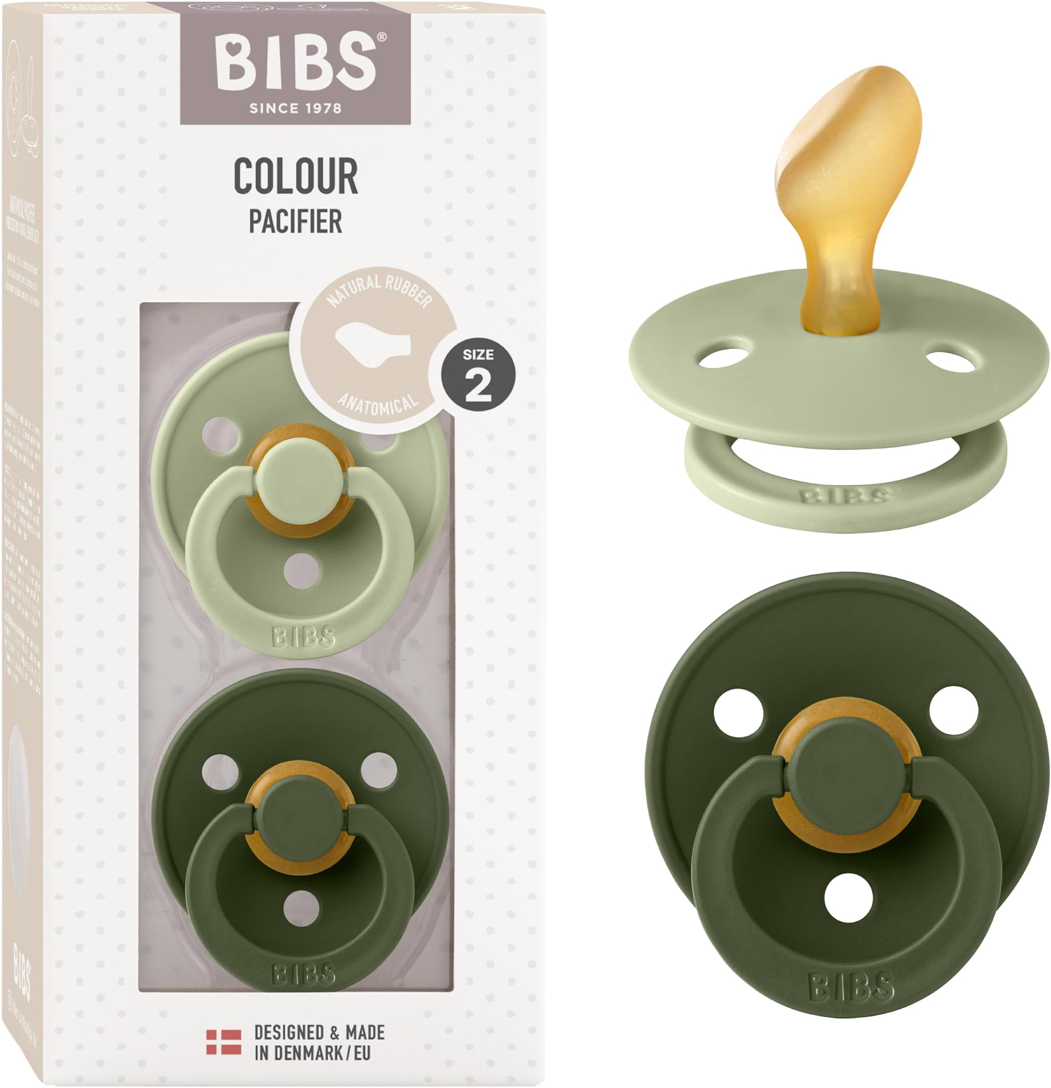 Amazon.com : BIBS Pacifiers 6-18 Months | 2-Pack Soothers | Anatomical ...