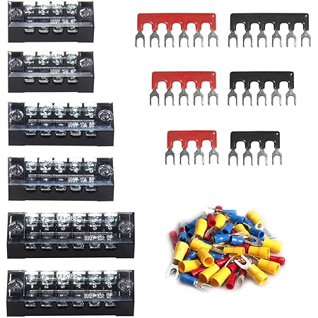 Amazon.com: MILAPEAK 8pcs (4 Sets) 8 Positions Dual Row 600V 25A Screw ...