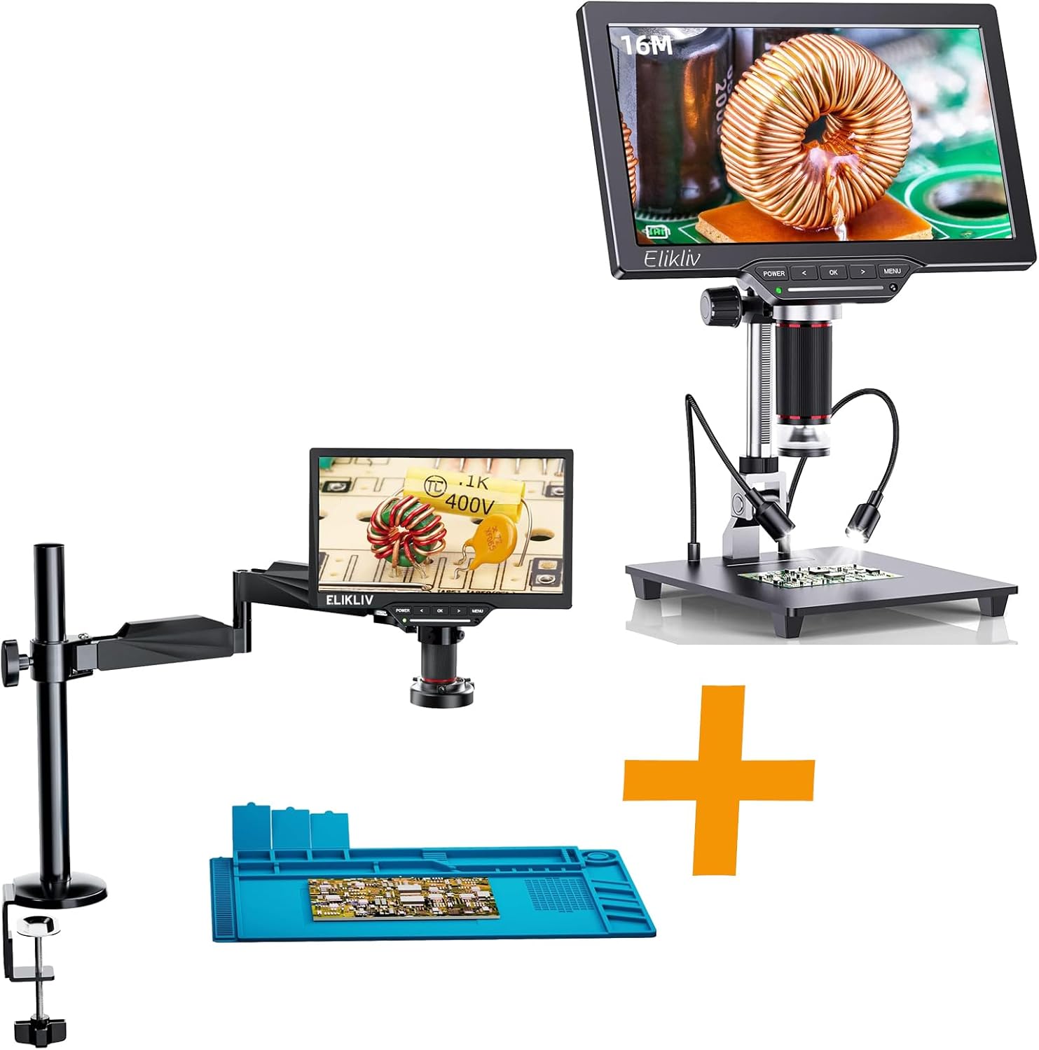 Amazon.com : Elikliv EDM202 Flex + EDM202 Digital Soldering Microscope ...