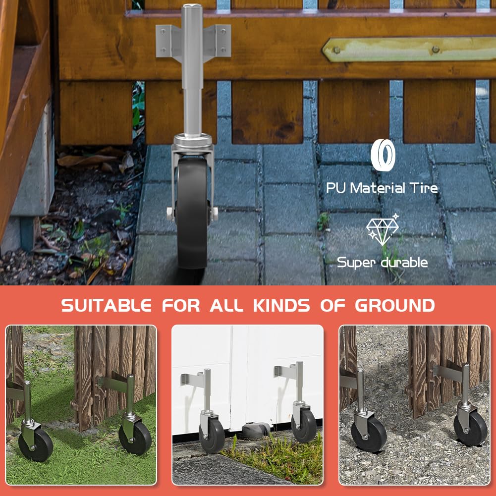 Snapklik.com : Uscaster Gate Wheel Gate Caster For Wooden Gate 360 ...