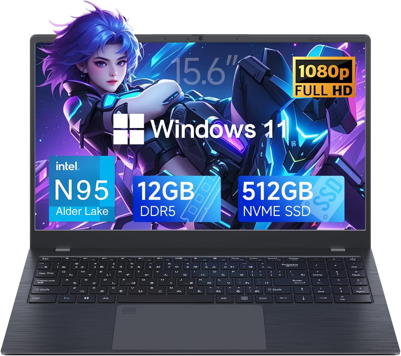 Amazon.co.jp: Akocrsiy 2024 2 in 1 タッチスクリーンノートパソコン 2560 x 1600 IPS、DDR5 16GB RAM 512GB SSD、Intel ...