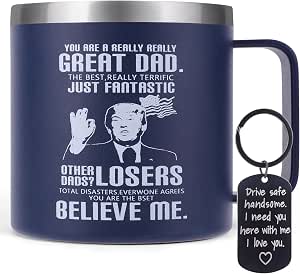 Amazon.com: Cessfle Best Dad Ever Mug, 14oz Funny Trump Fathers Day Mug ...
