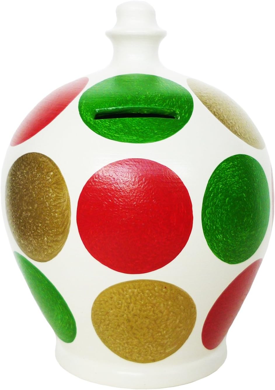 Amazon.com: Terramundi Xmas Money Pot - Cream with Green, Red and Gold ...