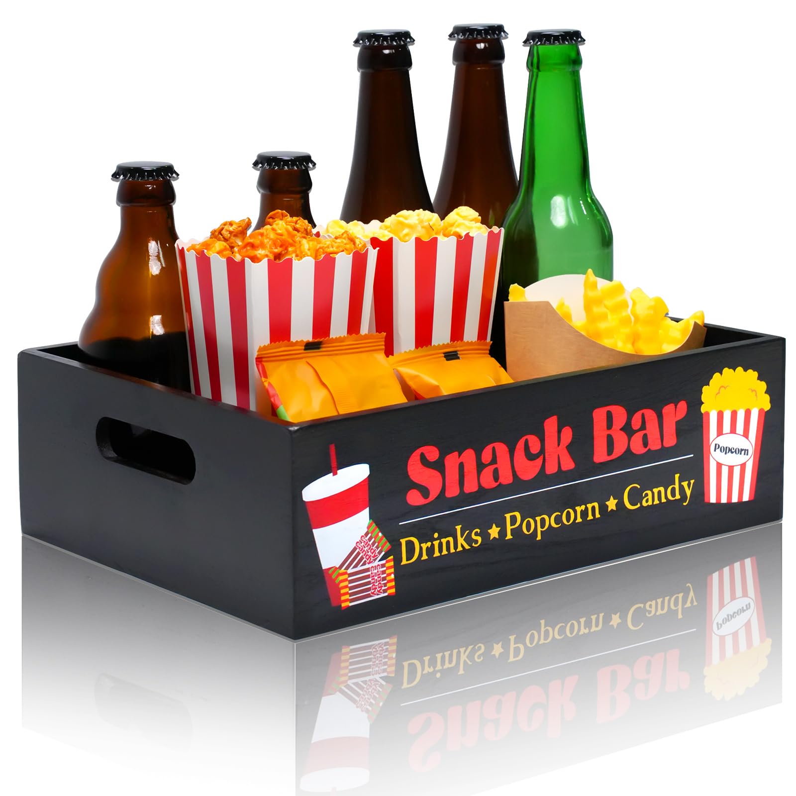 Amazon.com: Movie Night Snack Trays Reusable Movie Night Basket Gift ...