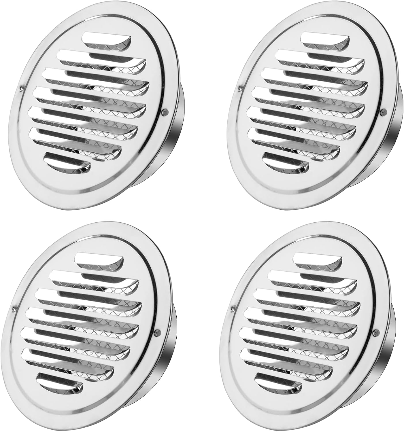 4PCS Stainless Steel Air Outlet Vents Round Soffit Air Vent Cover ...