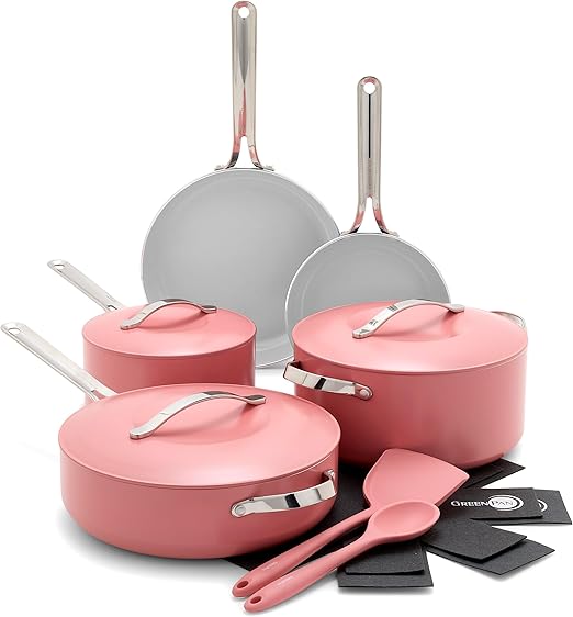 Amazon.com: GreenPan Nova 10-Piece Cookware Pots & Pans Set, Oprah’s ...