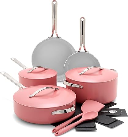 Amazon.com: GreenPan Nova 10-Piece Cookware Pots & Pans Set, Oprah’s ...