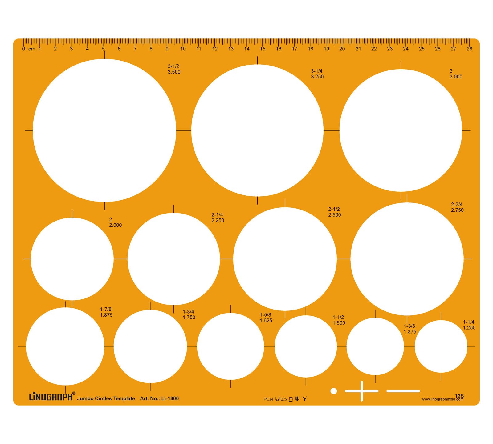 Jumbo Circle Template Drafting And Design Template Stencil Symbols ...