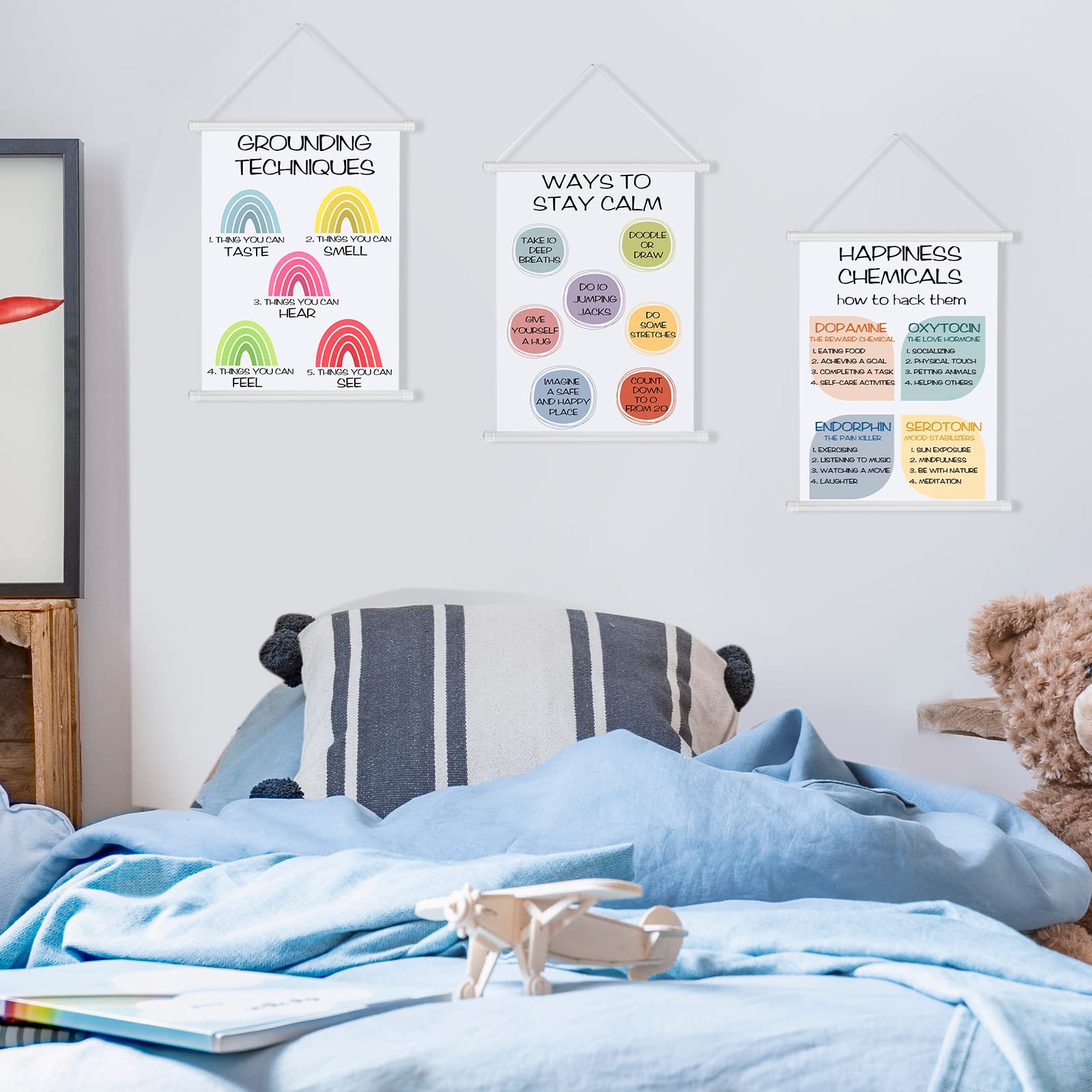 Snapklik.com : 3 Pcs Ways To Stay Calm Therapy Office Decor Mental ...